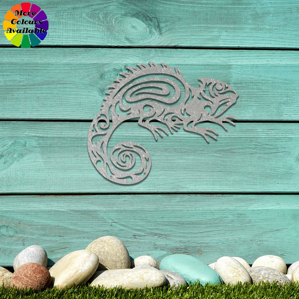 Rusty Metal Chameleon Decor Metal Lizard Wall Art By Duke Craft ...