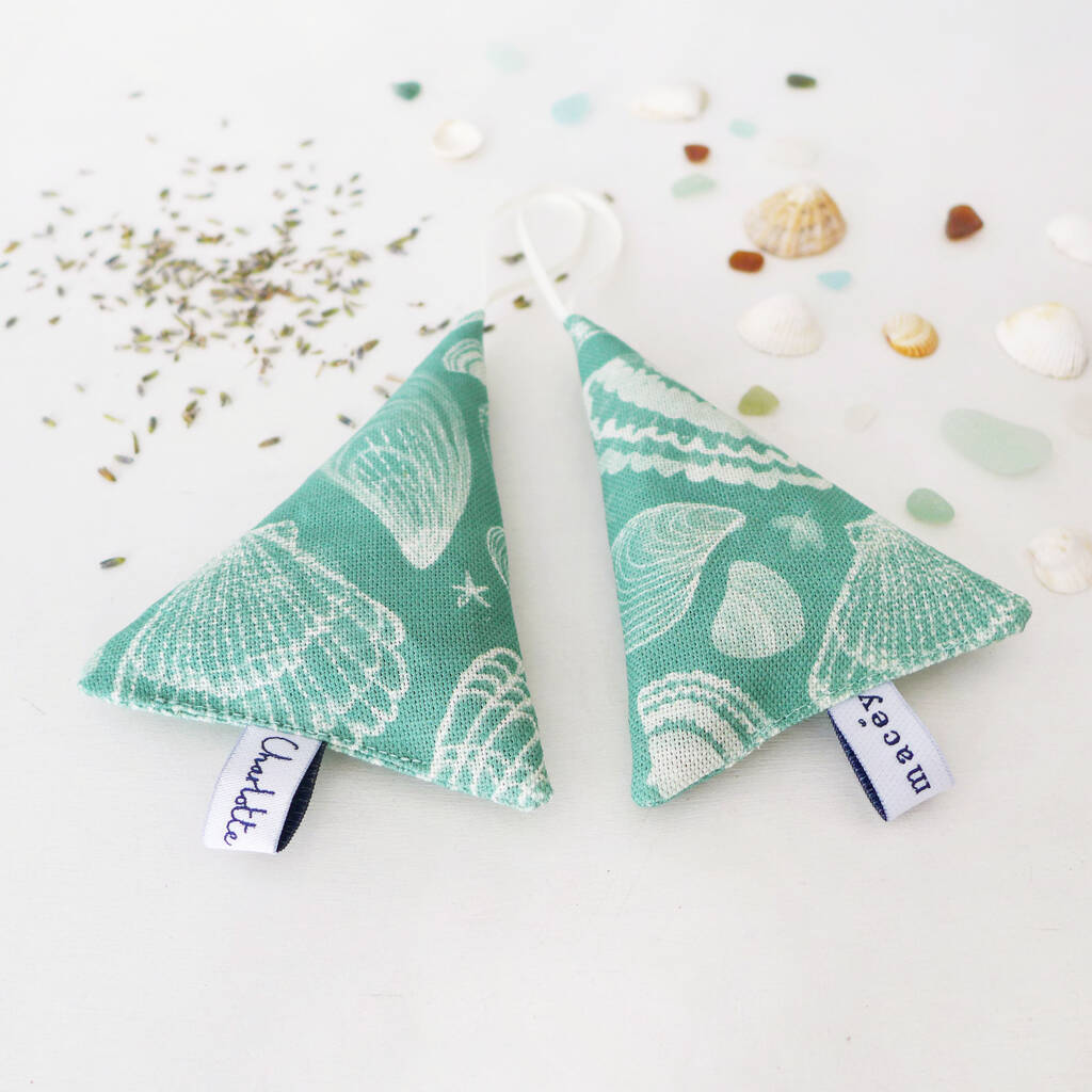 Pair Of Seashells Lavender Trees By Charlotte Macey ...