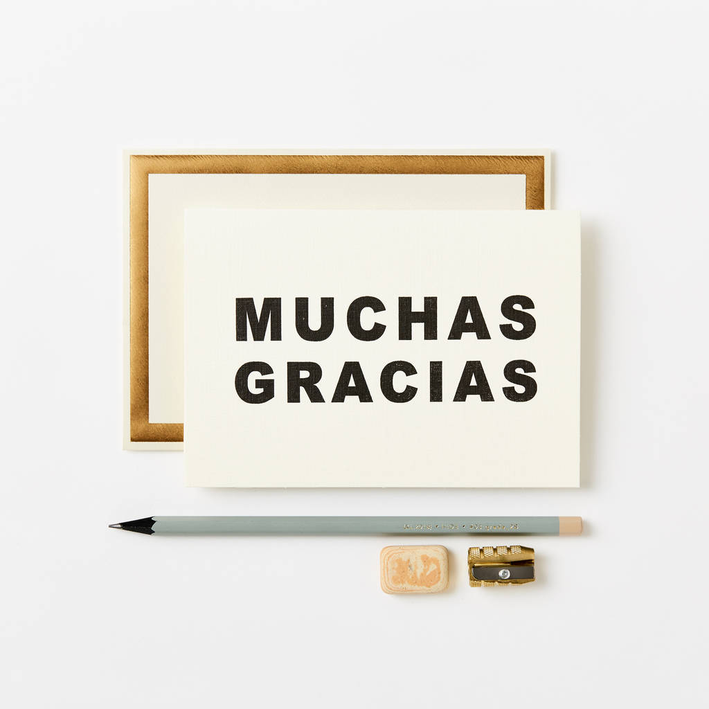 Muchas Gracias Card By Katie Leamon | notonthehighstreet.com