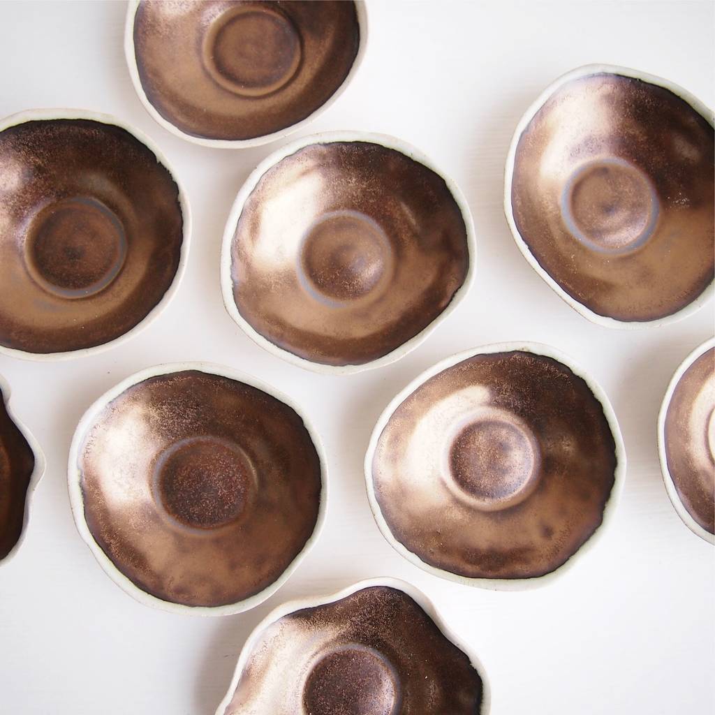 handmade mini gold ceramic pottery ring dish by kabinshop ...