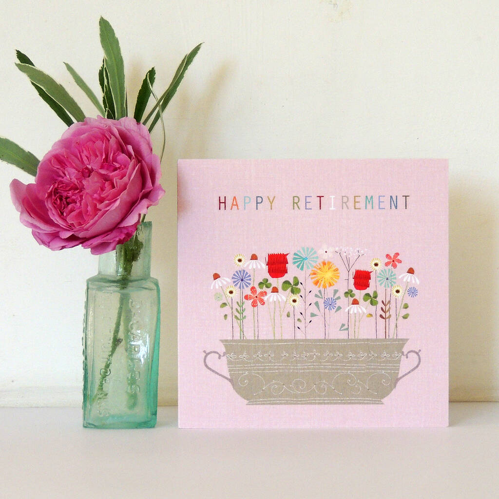 Floral Retirement Card By Kali Stileman Publishing | notonthehighstreet.com