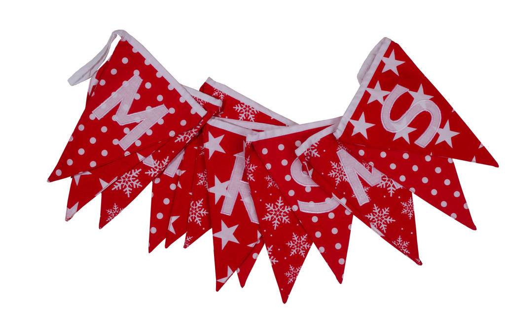 Merry Christmas Bunting By The Cotton Bunting Company ...