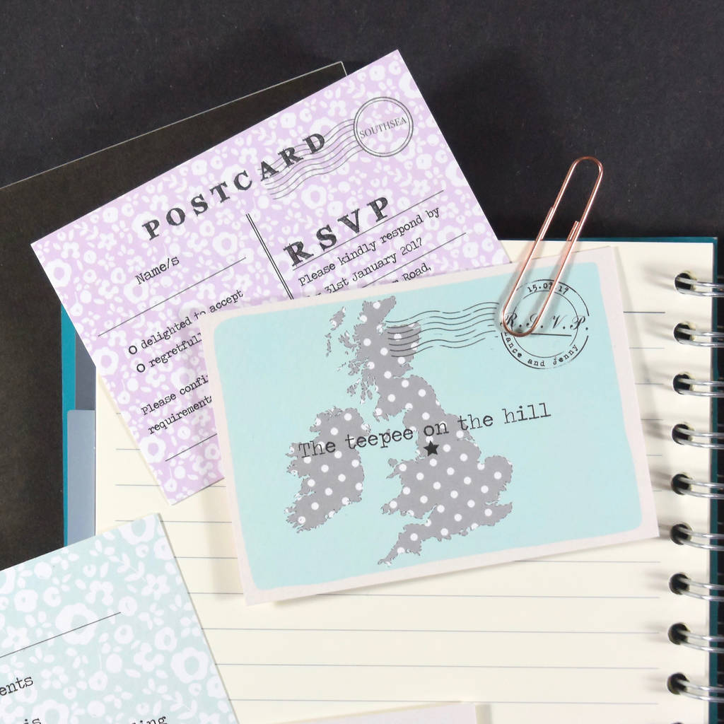 bespoke illustrated map wedding invitation by paper and inc ...