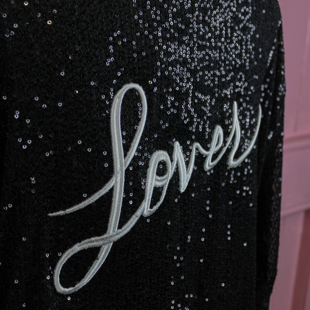 Black Lover Sequin Jacket By Niamh Designs
