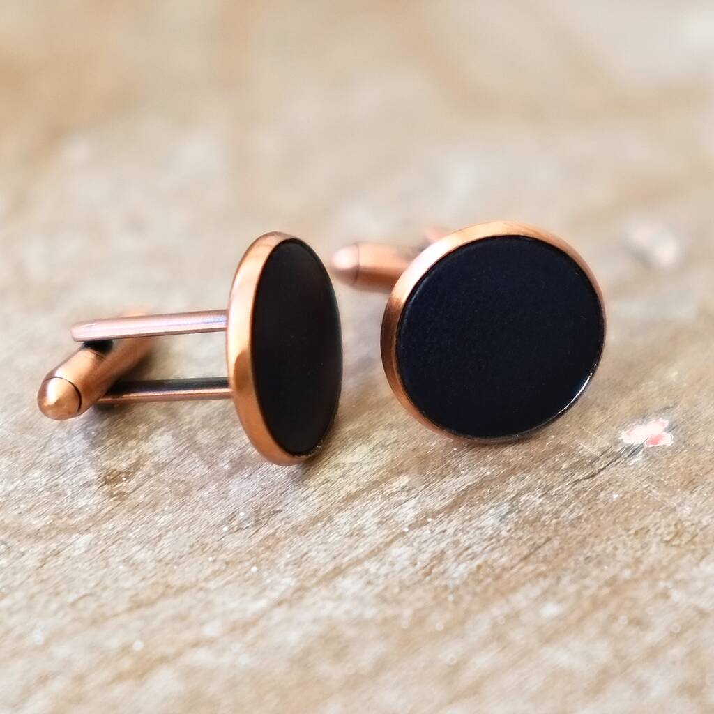 Hand Made Real Leather Cufflinks By Gracie Collins | notonthehighstreet.com