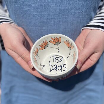 Ceramic Hand Painted Tea Bag Dish By Gallery Thea | notonthehighstreet.com