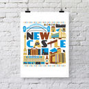 Newcastle Typographic City Print By Susan Taylor | notonthehighstreet.com