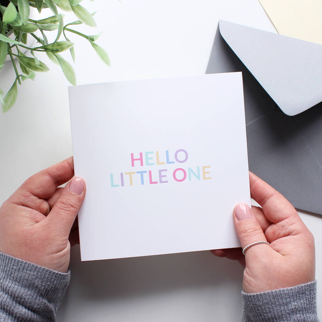 'hello Little One' Card For New Baby By Purple Tree Designs ...