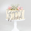 Personalised Classic Couples Side On Cake Topper By Twenty Seven ...
