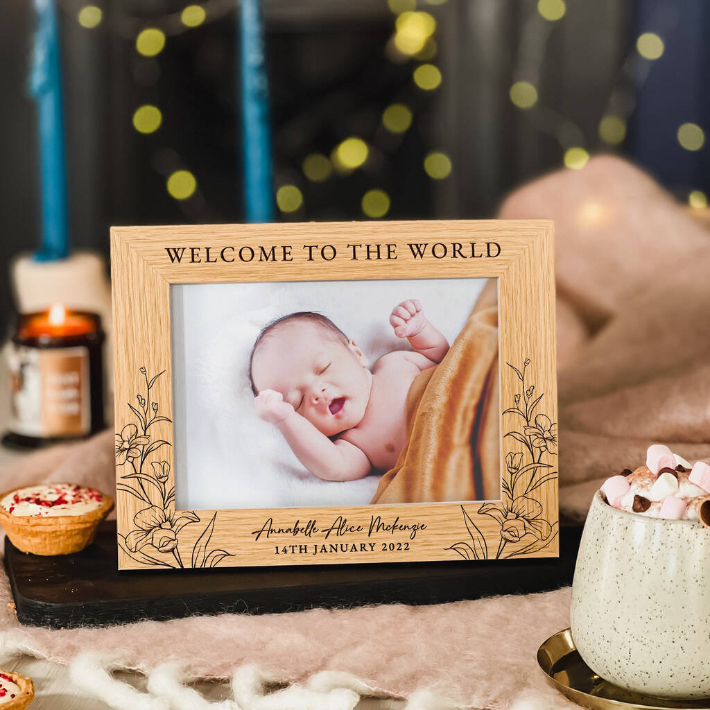 New Born Baby Girl Or Boy Personalised Photo Frame By Secret Creation ...