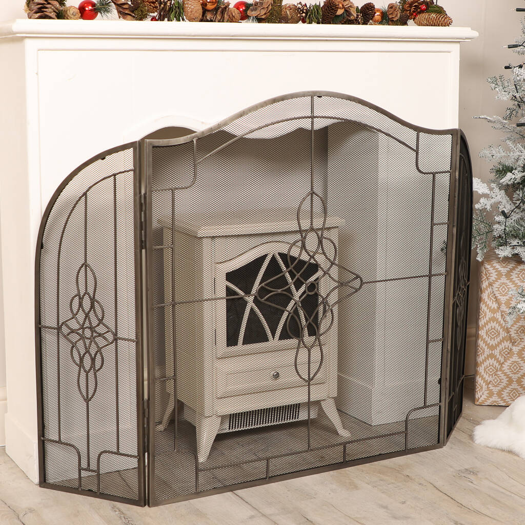 Country Manor Three Panel Fire Screen By Dibor | notonthehighstreet.com