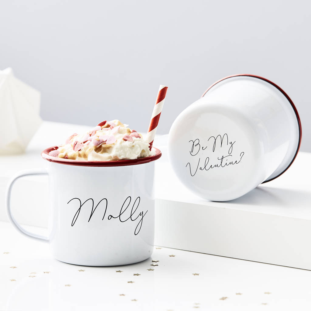 Personalised Enamel Hidden Message Mug By Sophia Victoria Joy ...