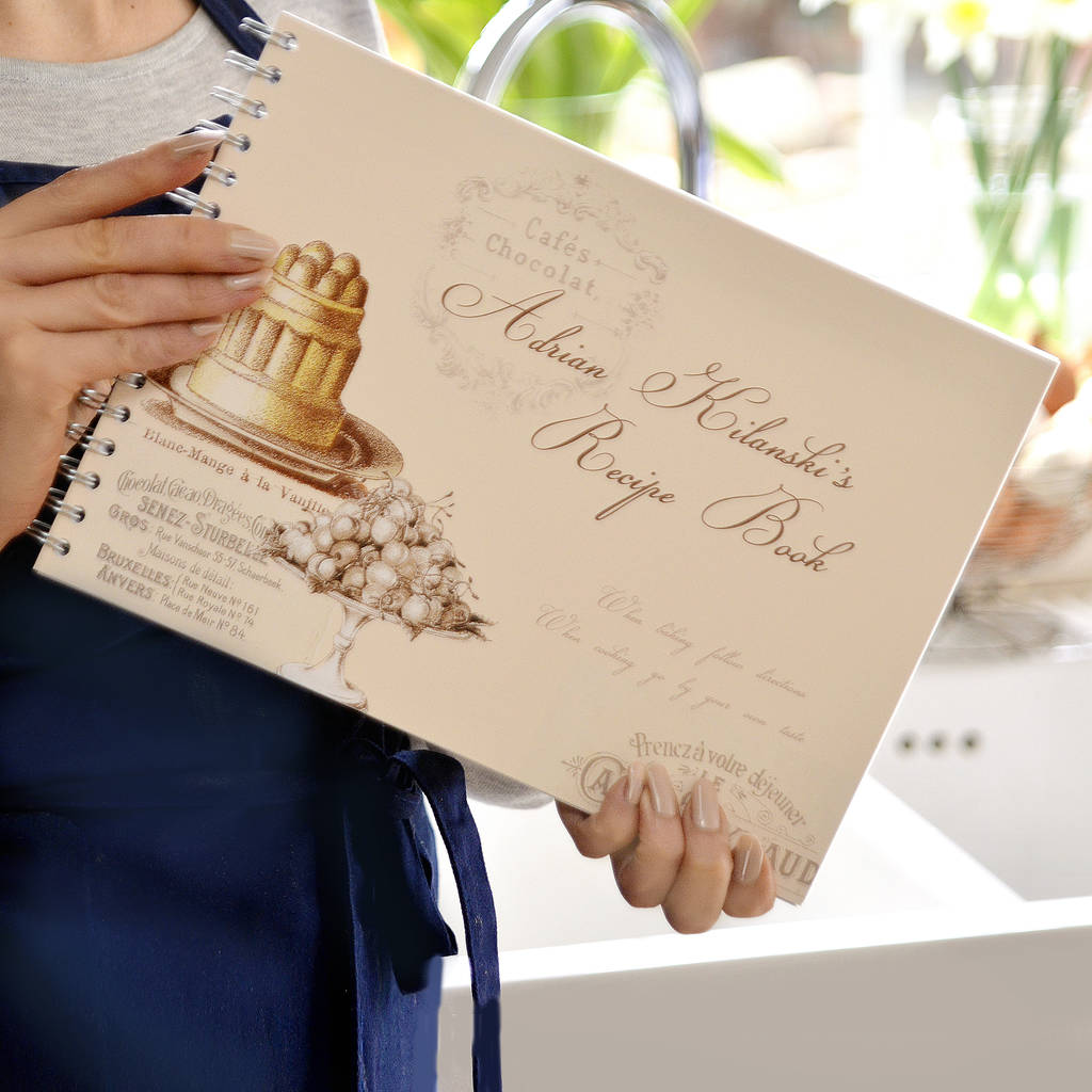 personalised vintage style recipe journal by amanda hancocks ...