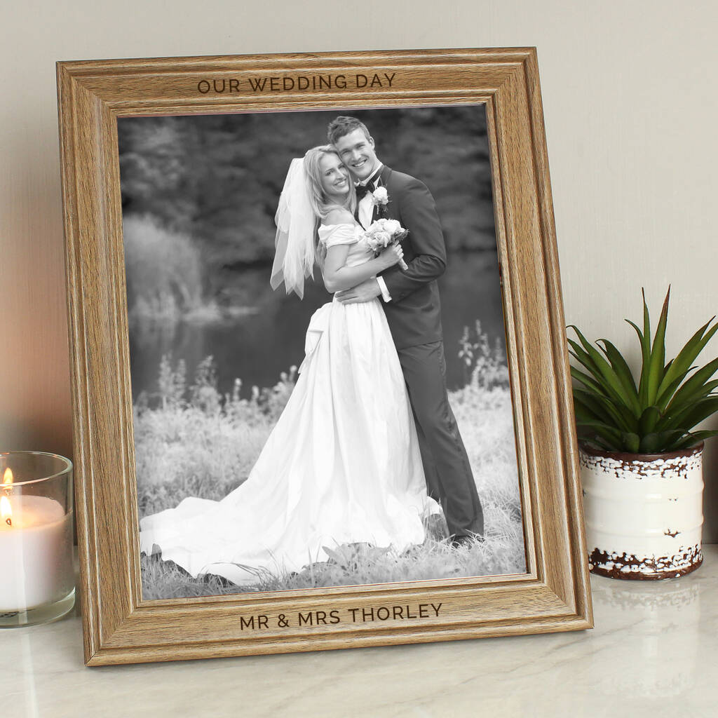 Personalised Classic 8x10 Portrait Wooden Photo Frame By Blackdown ...