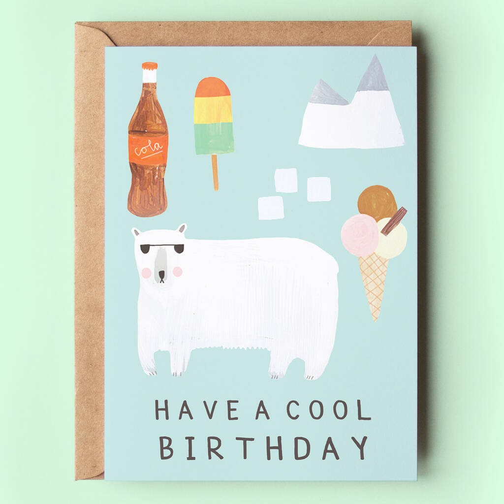 Cool Polar Birthday Card By Darcie Olley