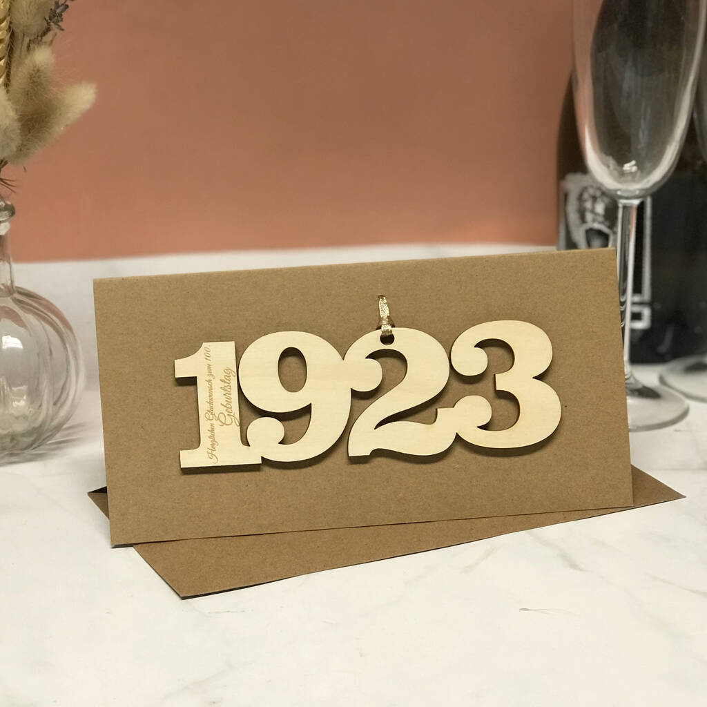 Personalised 100th 1923 Card By Hickory Dickory Designs ...