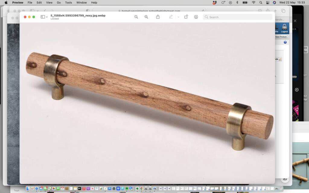 Adjustable Knotted Natural Wood Handle By Home Luxe Co Interiors