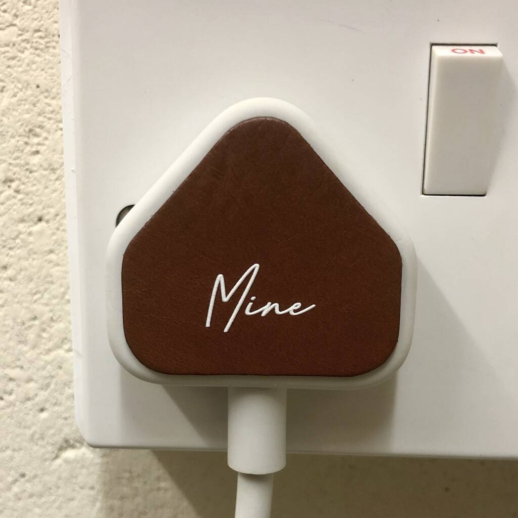personalised leather charger patch by holdall & co | notonthehighstreet.com