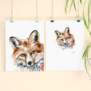 inky fox illustration print by kate moby | notonthehighstreet.com