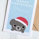 Personalised Cute Dog Christmas Card By Small Dots | notonthehighstreet.com