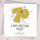Personalised Sparkly 70th Birthday Card By Eggbert & Daisy ...