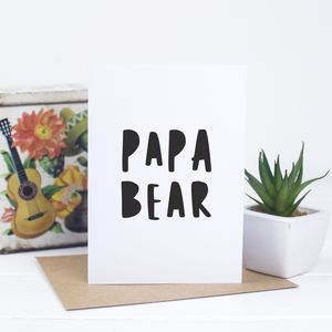 Papa Bear Fathers Day Card By Russet and Gray