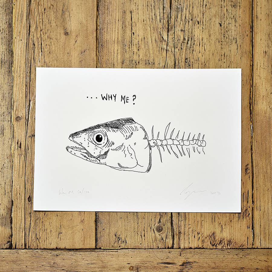why me? funny illustration print by ben rothery illustrator ...