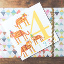 Four Tigers Birthday Card By Kali Stileman Publishing ...