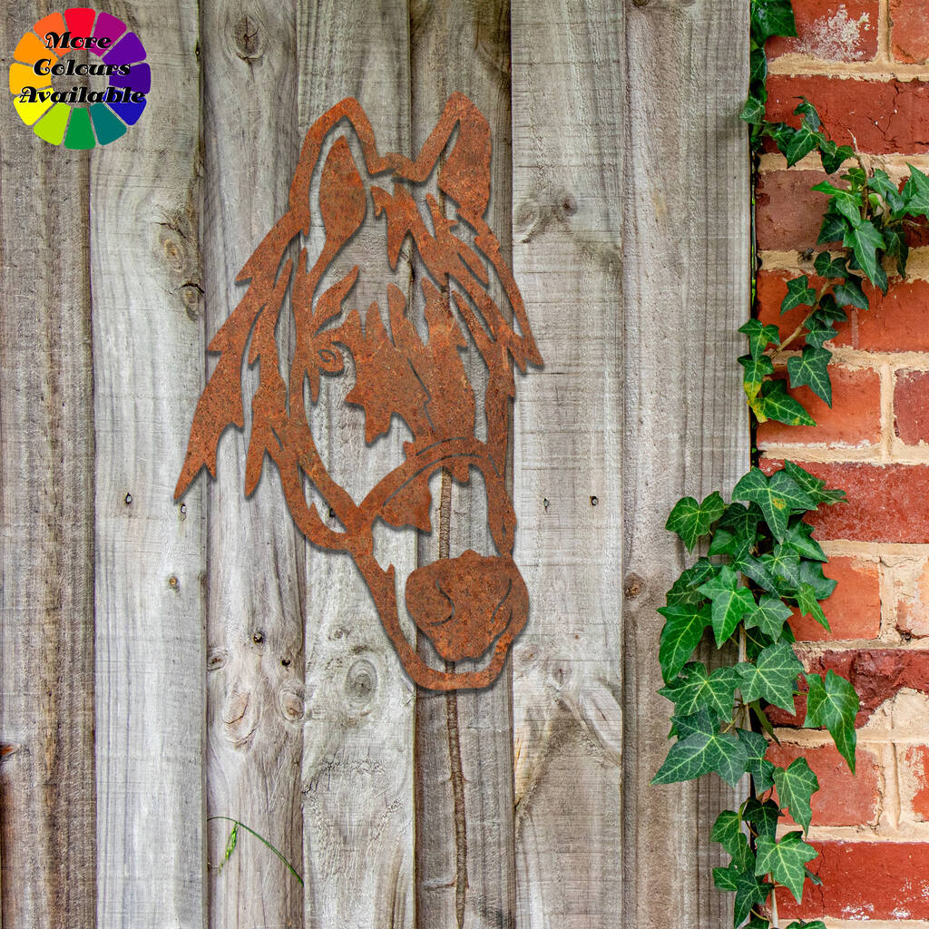 Rusty Outdoor Decor Metal Horse Equestrian Art By Duke Craft ...