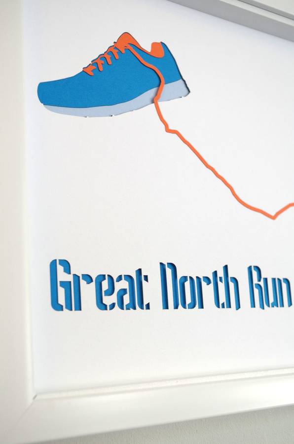 great north run route map by phome | notonthehighstreet.com