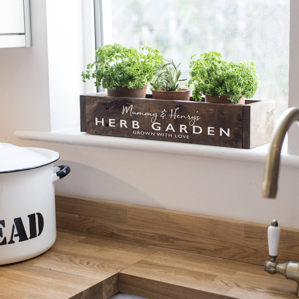 personalised herb garden box by delightful living | notonthehighstreet.com