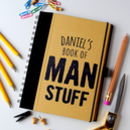 Personalised Man Stuff Notebook By The Alphabet Gift Shop ...