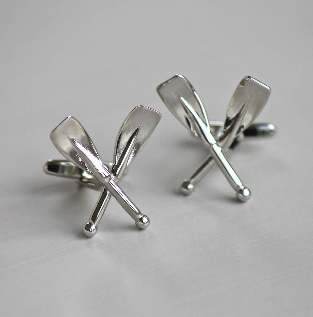 rowing oar cufflinks by chapel cards | notonthehighstreet.com