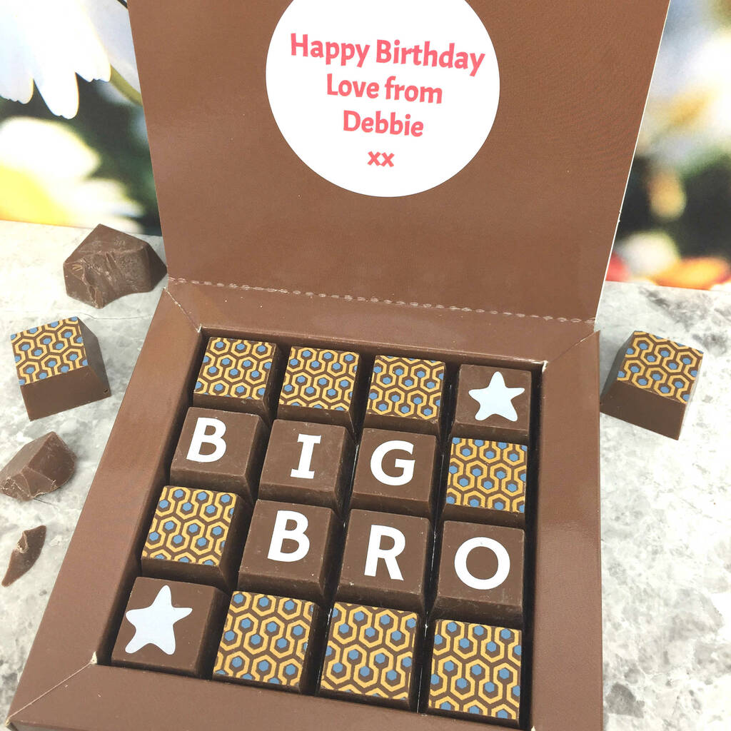 Personalised Message Big/Lil Bro Chocolates By Cocoapod Chocolates ...