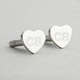 Personalised Heart Cufflinks By Hurleyburley man | notonthehighstreet.com