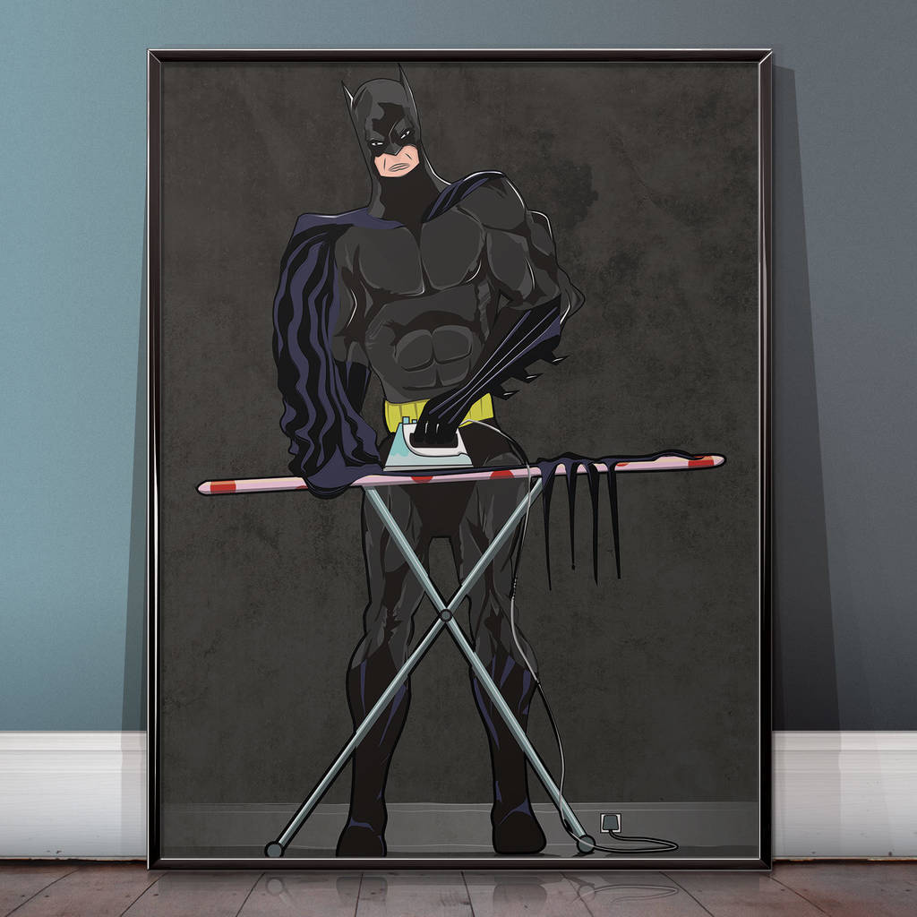 superhero batman ironing poster art print by wyatt9 ...