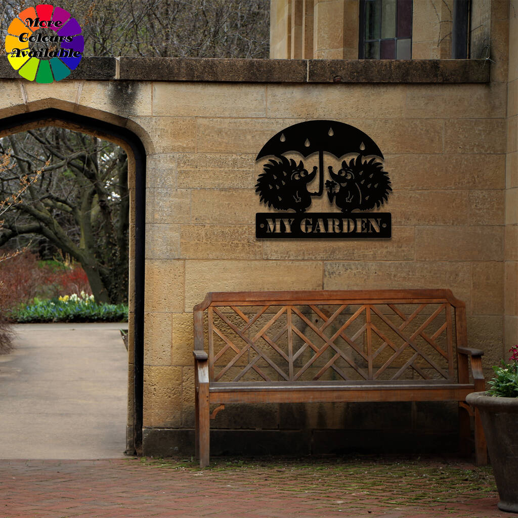 Metal Hedgehogs Welcome Sign Wall Decor Gift Idea By Duke Craft ...