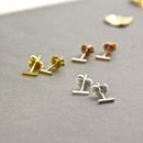Contemporary Line Bar Stud Earrings By Gaamaa | notonthehighstreet.com