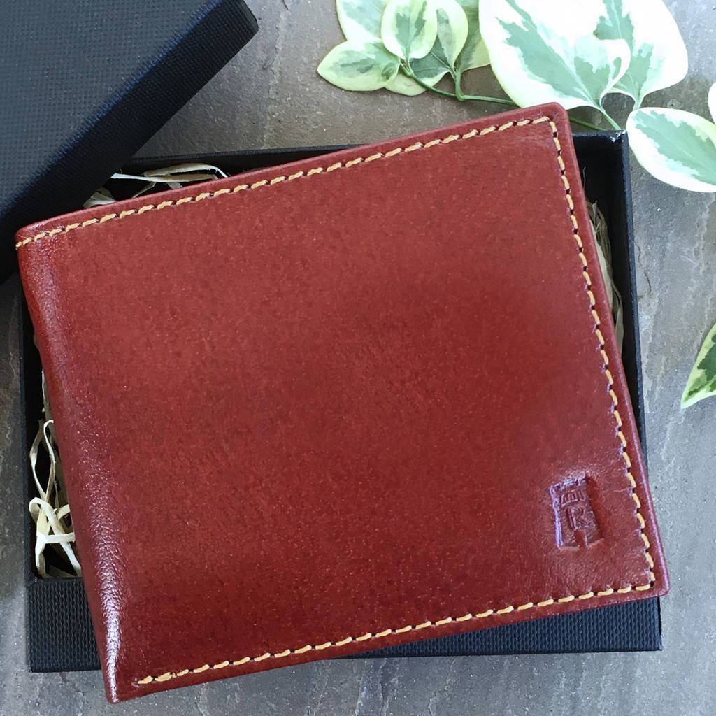 Men's Rich Tan Leather Wallet By Holly Rose | notonthehighstreet.com