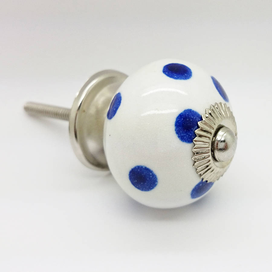 dark blue ceramic door knobs cupboard drawer handles by g decor ...