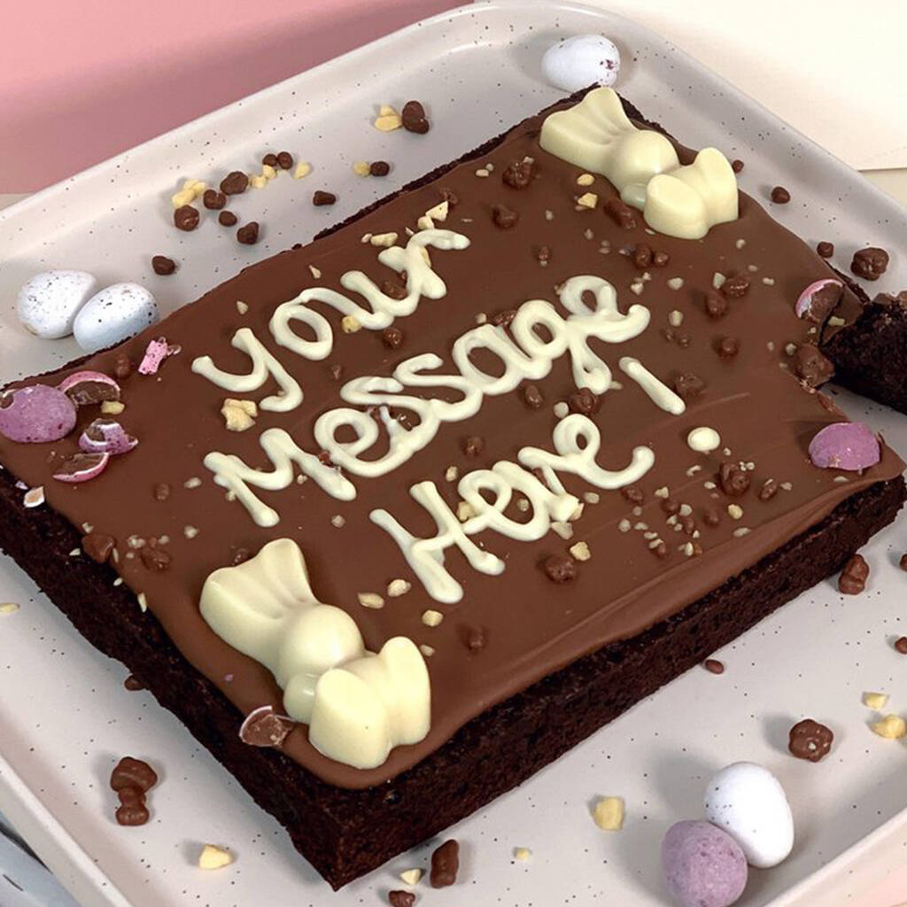 Personalised Easter Brownie Slab By Ruby The Cake Artist ...