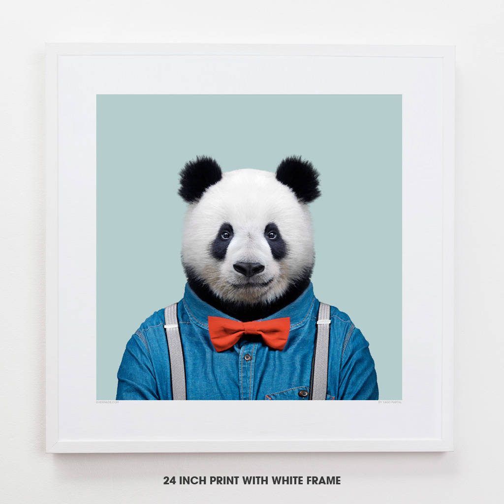 giant panda art print by evermade | notonthehighstreet.com