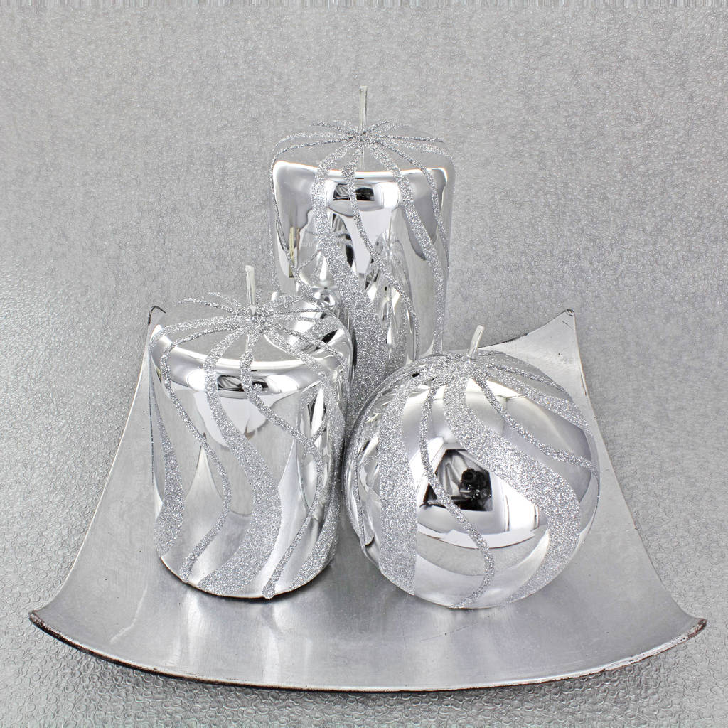 Silver Spiral Candles By G Decor | notonthehighstreet.com