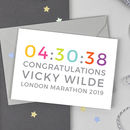 Personalised Marathon Finish Time Card By Studio 9 Ltd ...