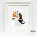 Think Big Cat And Lion Screen Print By Katie Edwards Illustration ...