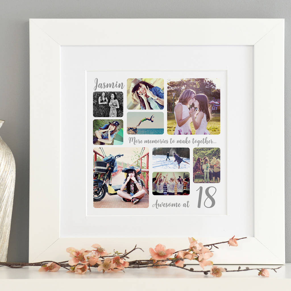 Personalised 18th Birthday Square Photo Collage By Cherry Pete ...