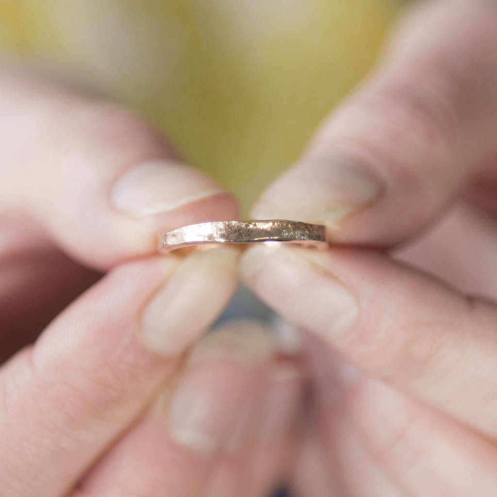 solid gold textured wedding band by alison moore designs ...