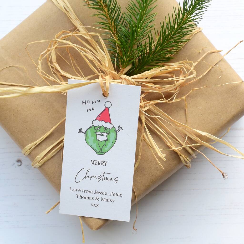 10 Personalised Sprout Personalised Christmas Gift Tags By Paper and Inc