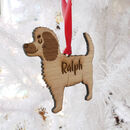personalised cockapoo wooden christmas decoration by hoobynoo ...