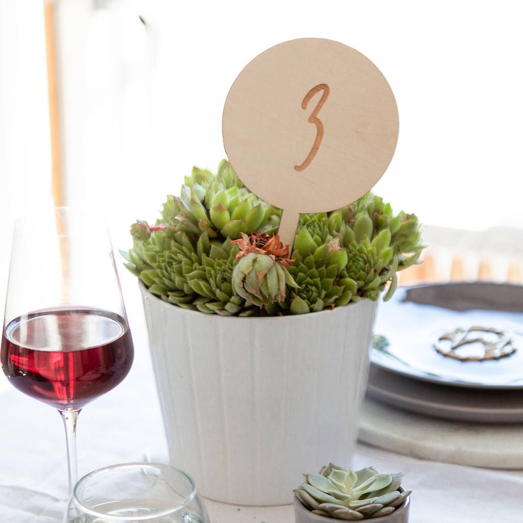  Personalised Wedding Table Numbers By s And Currents 